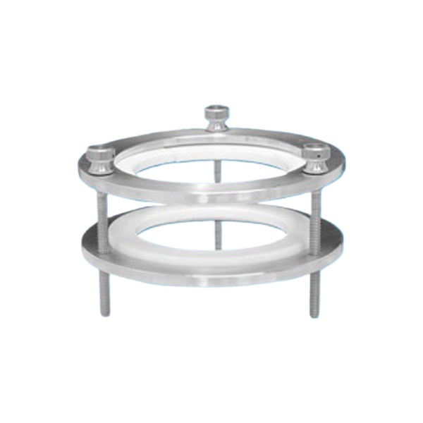 Ace Glass Clamp, Two-Piece, Flat Flange, (2)Ptfe Gaskets, 160mm Od X ...