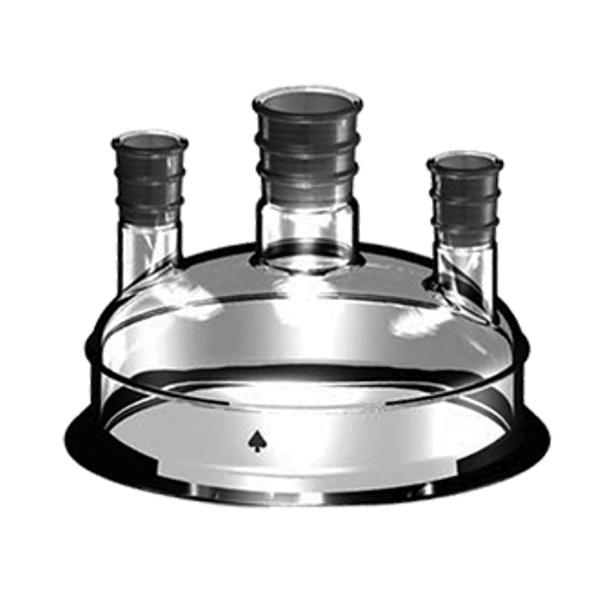 Ace Glass Head, 200mm(8In), 5 Neck, 45/50 Center, (4)24/40 Sides 6530-36