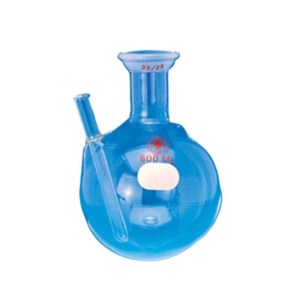 Ace Glass Flask, Round Bottom, 1L, 35/25 Center, Beaded Tube Well 6939-51