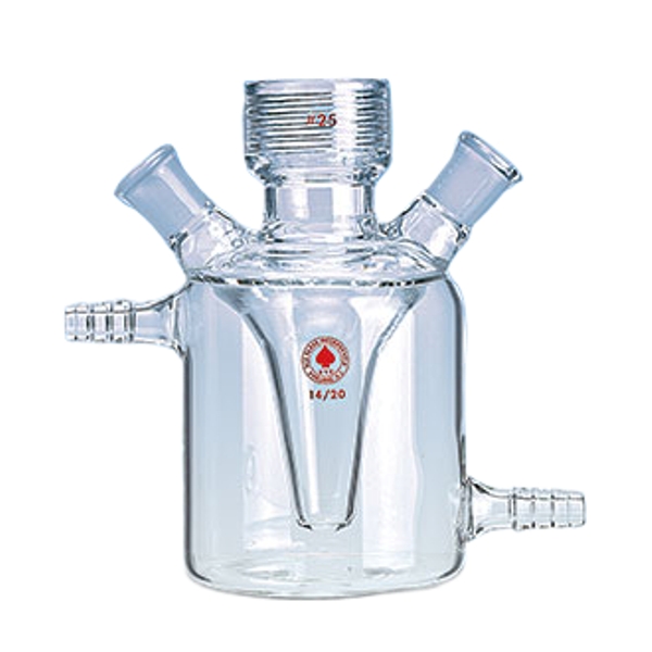 Ace Glass Vessel, Ultrasonic, Jacketed, 6-10ml, #25 Center, (2)14/20 ...