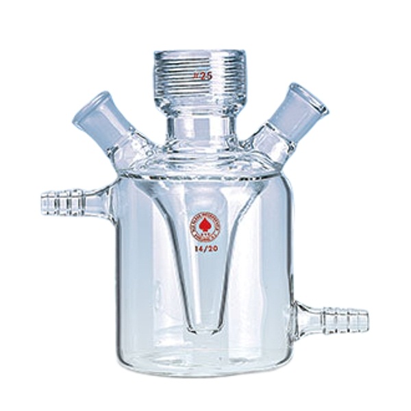 Ace Glass Vessel, Ultrasonic, Jacketed, 6-10ml, #25 Center, (2)14/20 ...