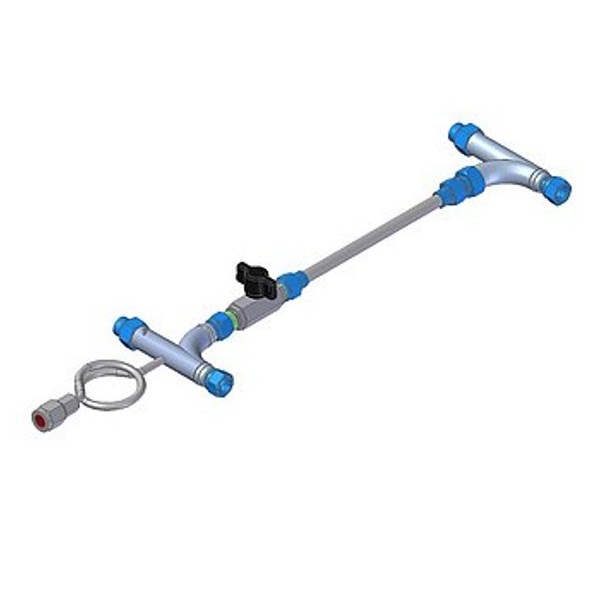 Huber Manually Adjustable Bypass M16X1 With Pressure Gauge Connection 9889