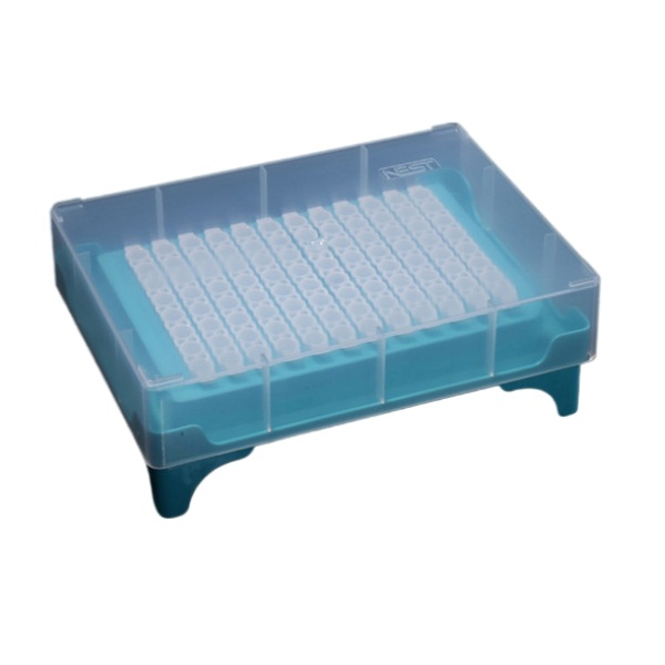 Nest PCR Tube Rack, 96 Well (8*12), Individual Cap, 5/Pk, 25/Cs 407001