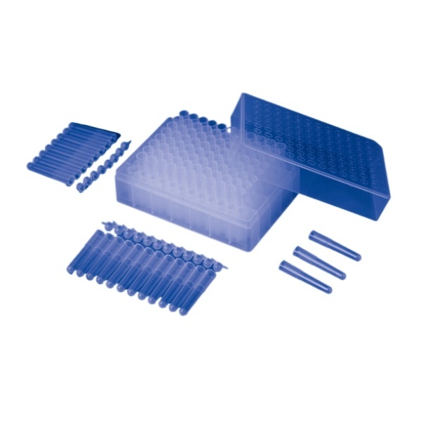 Nest Cluster Tube Cap, 12-Cap Strips, Non-Sterile, 80/Pk, 400/Cs 628931