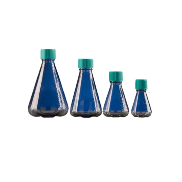 Nest 250 mL PC Conical Erlenmeyer Flasks, with Baffles, Seal Caps ...
