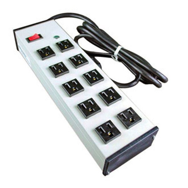 Ace Glass Power Strip, (10)Nema 5-15R Outlets, 120V 50/60Hz 15Amp ...