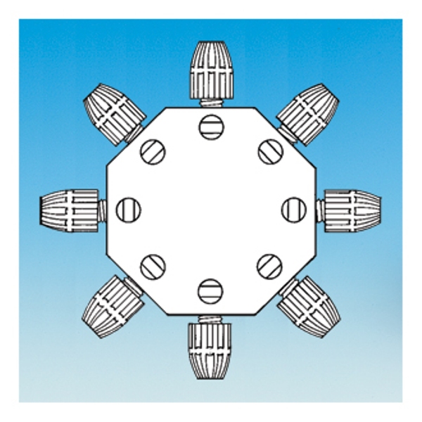 Ace Glass 8-Way Valve Tefzel Omnifit 12732-46
