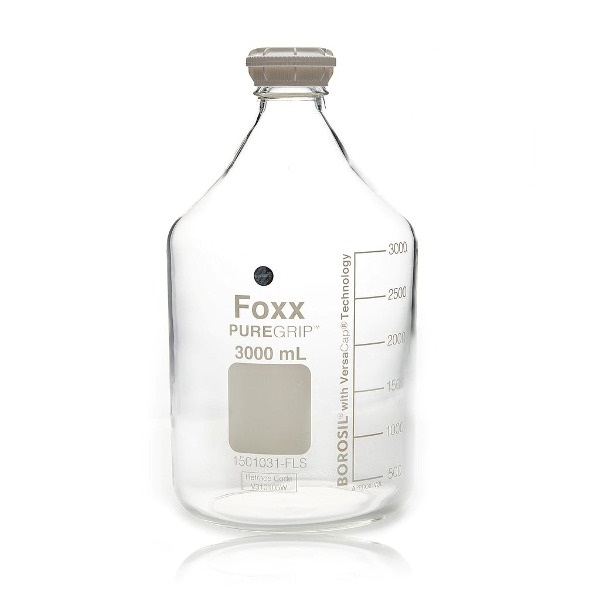 Foxx Life Sciences Puregrip Bottles, Reagent, Transparent Graduated, 3L ...