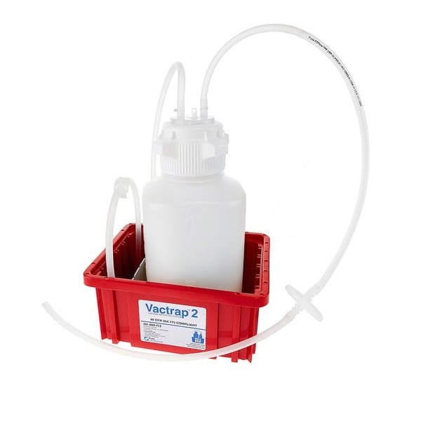Foxx Life Sciences Vactrap2, (PP) (Autoclavable), 4L, Red Bin, 1/4" ID ...