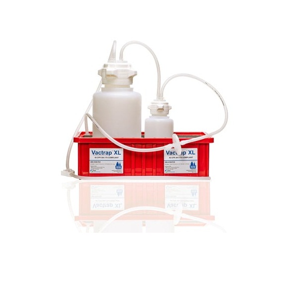 Foxx Life Sciences Vactrap Round XL, 4L + 1L, (PP), Red Bin, 1/4" ID ...