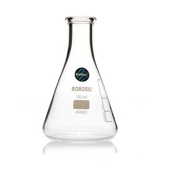 Foxx Life Sciences 100 mL Borosil Erlenmeyer Flasks Graduated Conical ...