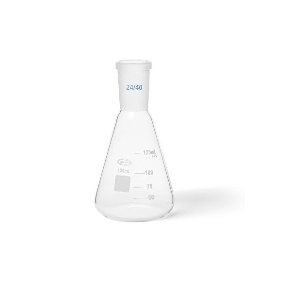 United Scientific 125 mL Erlenmeyer Flasks, With Joint Pack of 2 ...