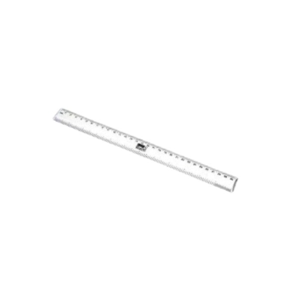 United Scientific Clear Plastic Ruler, 12" Pk/1 UNRULE12