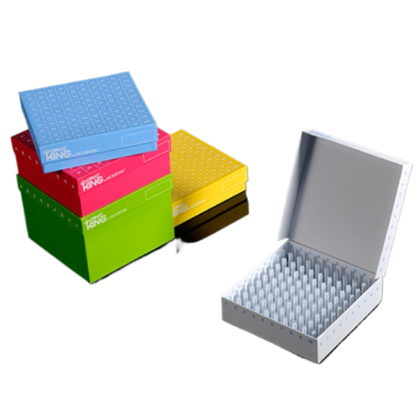 Biologix 100-well, ID-Color Cardboard Freezer Boxes 5 Pieces/Pack, 4 ...