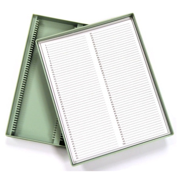 Eisco Slide Box, Polystyrene, 100 Slides BI0114D