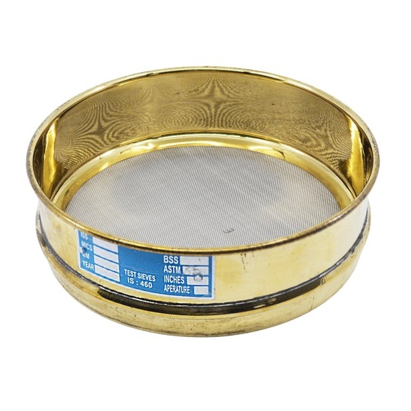 Eisco Test Sieve, 8 Inch - Full Height - ASTM No. 35 (500µm) - Brass ...