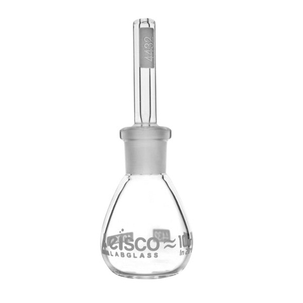 Eisco Pycnometer, Calibrated, 10mL - Gravity Bottle with Flat Bottom ...