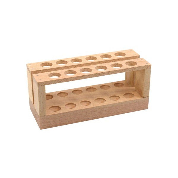 Eisco Economy Test Tube Rack - Holds 12 x 15mm Tubes - Unfinished ...