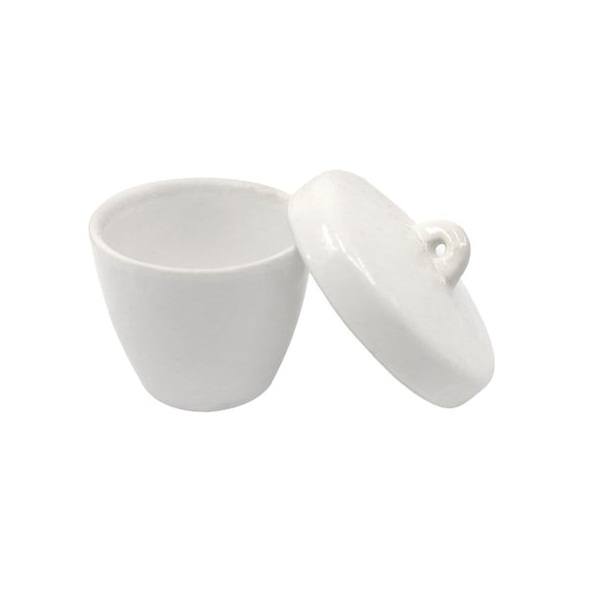 Basic Lab Equipment Eisco Porcelain Crucible With Lid – Tall Form, 30mL ...