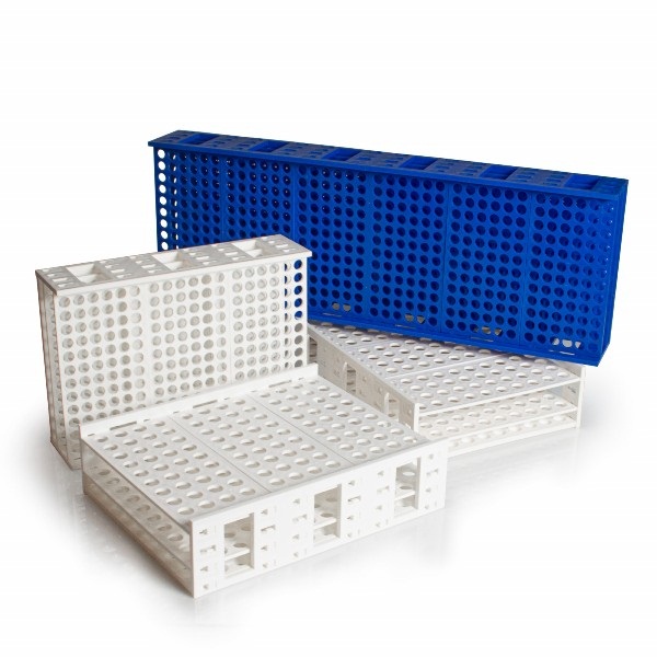 Simport Double Jumbo Test Tube Rack, 432 Places, Blue (Cs/1) S627-432B