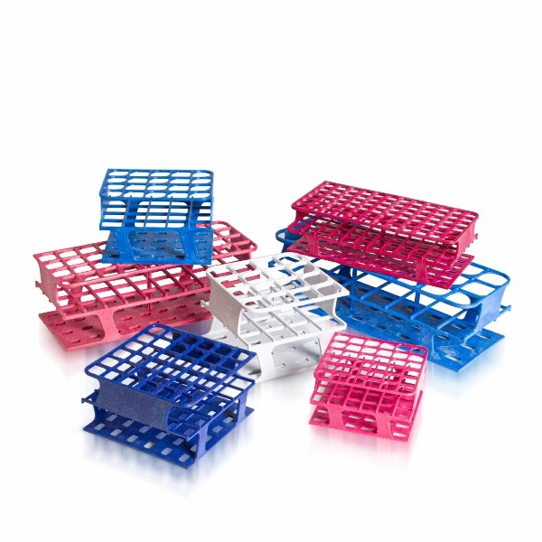 Simport Polywire Full Rack Test Tube Rack, 72 Places, Blue (Cs/4) S631-16B