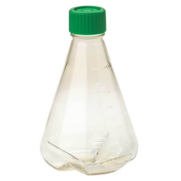 Celltreat 1000mL Erlenmeyer Flask, Vent Cap, Baffled Bottom, PC ...