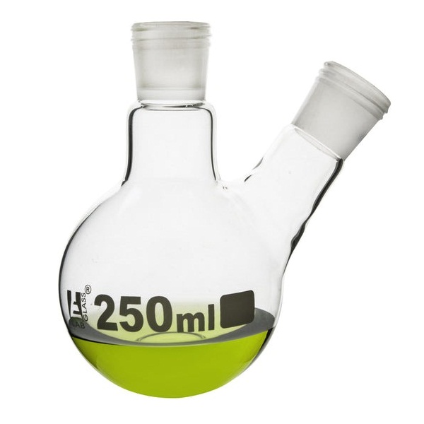 Eisco Flask Distillation Round Bottom - One Oblique Neck - Screw Thread ...