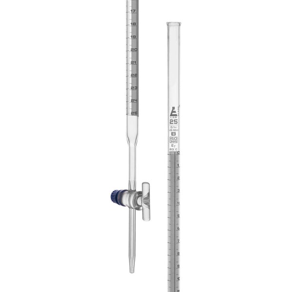 Eisco Burette, 25mL - Schellbach Design Class B - 0.1mL White ...