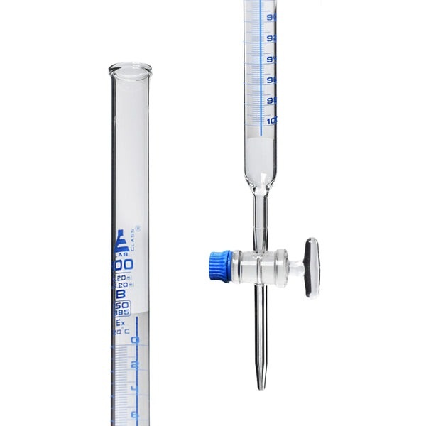 Eisco Schellbach Burette, 100mL - Class B - Glass Stopcock - Blue ...