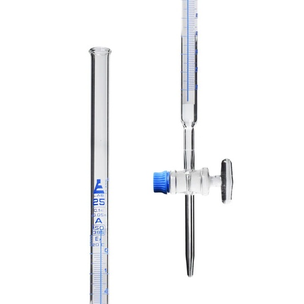 Eisco Schellbach Burette, 25mL - Class A - Glass Stopcock - Blue ...