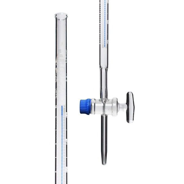 Eisco Schellbach Burette, 10mL - Class A - Glass Stopcock - White ...