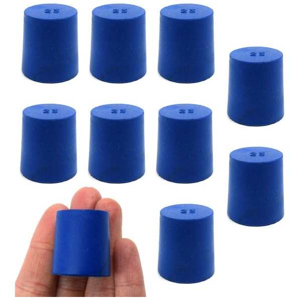 Eisco Neoprene Stoppers, Solid Blue - Size: 23mm Bottom, 26mm Top, 28mm ...