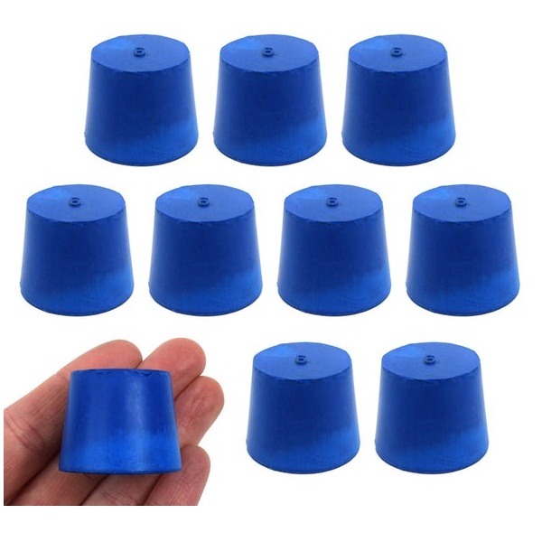 Eisco 10PK Neoprene Stoppers, Solid ASTM - Size: #6 26mm Bottom, 32mm ...