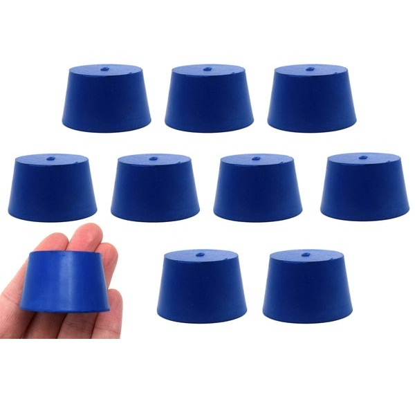 Eisco 10PK Neoprene Stoppers, Solid - ASTM - Size: #8 - 33mm Bottom ...