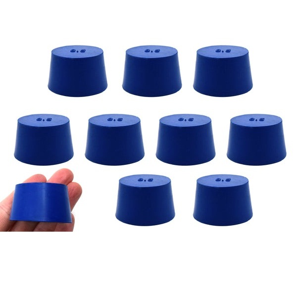 Eisco 10PK Neoprene Stoppers, Solid - ASTM - Size: #8.5 - 36mm Bottom ...