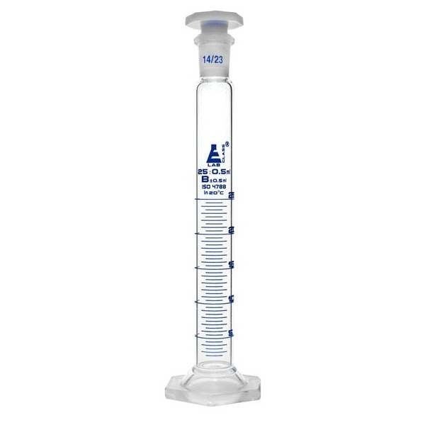 Eisco Measuring Cylinder, 25ml - Class B - 14/23 Polypropylene ...