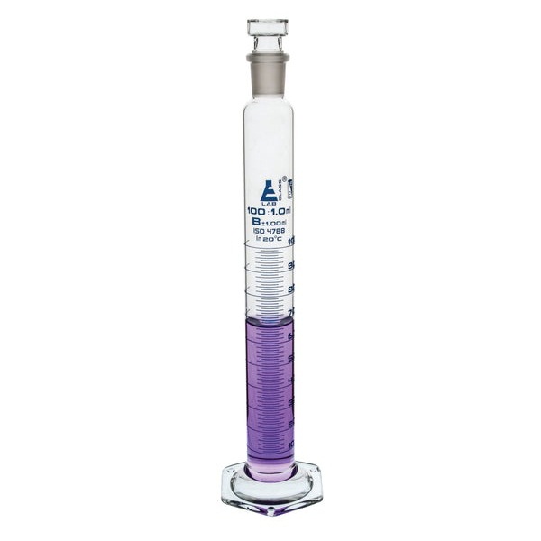 Eisco Measuring Cylinder, 100ml - Class B - 19/26 Polypropylene ...