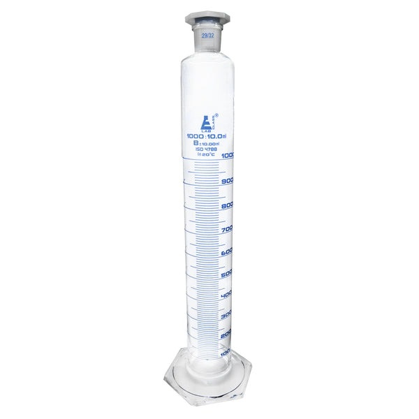 Eisco Measuring Cylinder, 1000ml - Class B - 29/32 Polypropylene ...