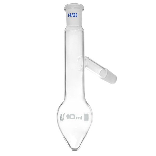 Eisco Distilling Flask, 10ml - 14/23 Joint & Side Socket, Pear Shape ...