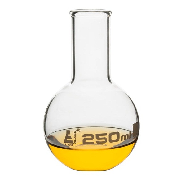 Eisco Boiling Flask, 250ml - Borosilicate Glass - Flat Bottom, Narrow ...