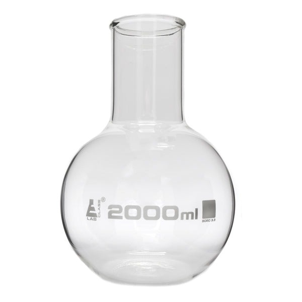 Eisco Boiling Flask, 2000ml - Borosilicate Glass - Flat Bottom, Wide ...