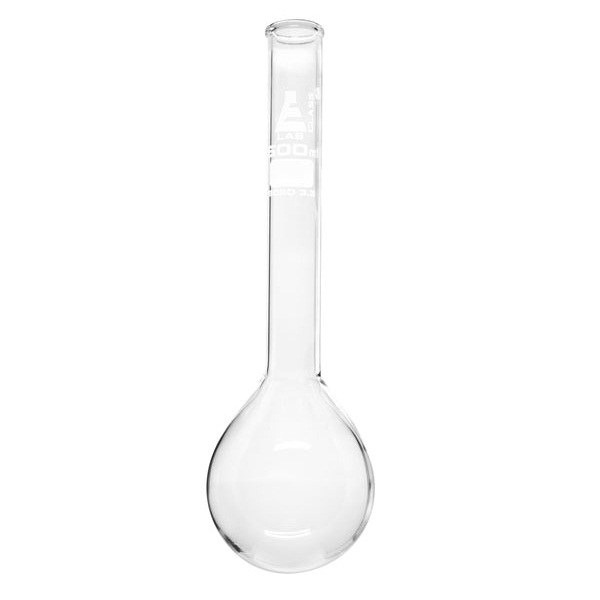 Eisco Kjeldahl Flask, 500mL - Long Neck, Round Bottom - Borosilicate ...