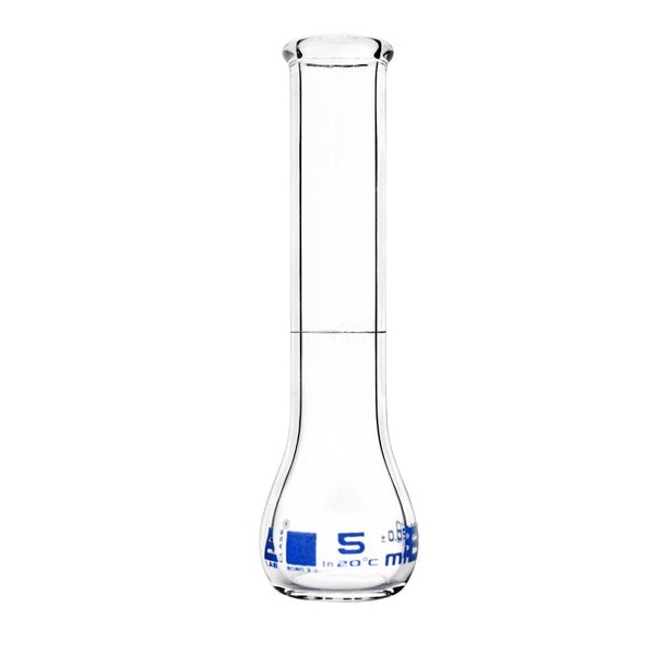 Eisco Volumetric Flask, 5ml - Class B Tolerance ±0.05ml - Beaded Rim ...