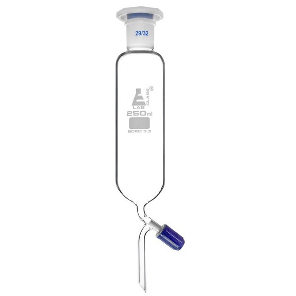 Eisco Dropping Funnel, 250ml - 29/32 Stopper - Screw Type Rotaflow ...
