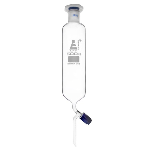 Eisco Dropping Funnel, 500ml - 29/32 Stopper - Screw Type Rotaflow ...