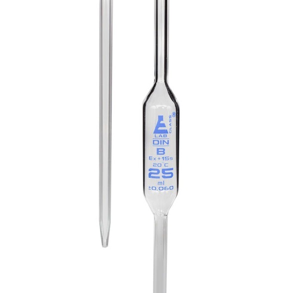 Eisco Bulb Form Pipette, 25ml - Class B, Tolerance ±0.060 - Color Code ...