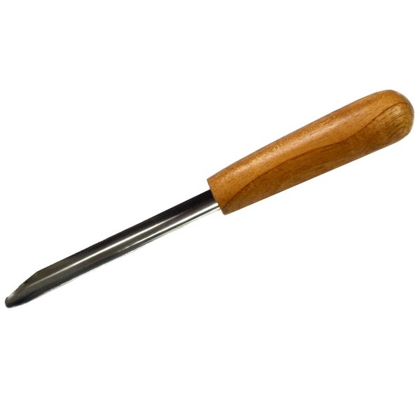 Eisco Spatula Scoop with Wooden Handle, 10" - Stainless Steel CH0635AB