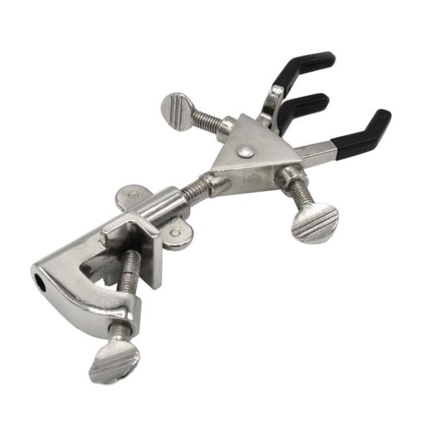 Eisco Universal Retort Clamp - 3 Vinyl Coated Prongs, Double Adjustable ...