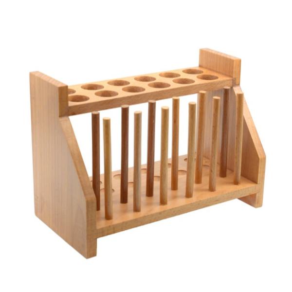 Eisco Wooden Test Tube Stand & Draining Rack - Holds 12 Tubes - 9.3 ...