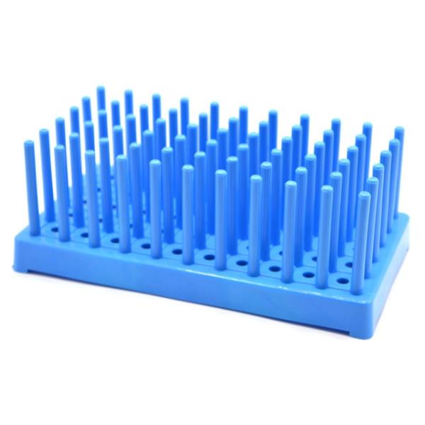 Eisco Blue Plastic Test Tube Peg Drying Rack Holds 50 16mm Test Tubes ...